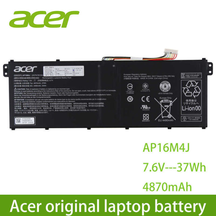 แบตเตอรี่ Acer ของแท้ AP16M4J (สำหรับ Acer Aspire 3 A315-41 Series ...