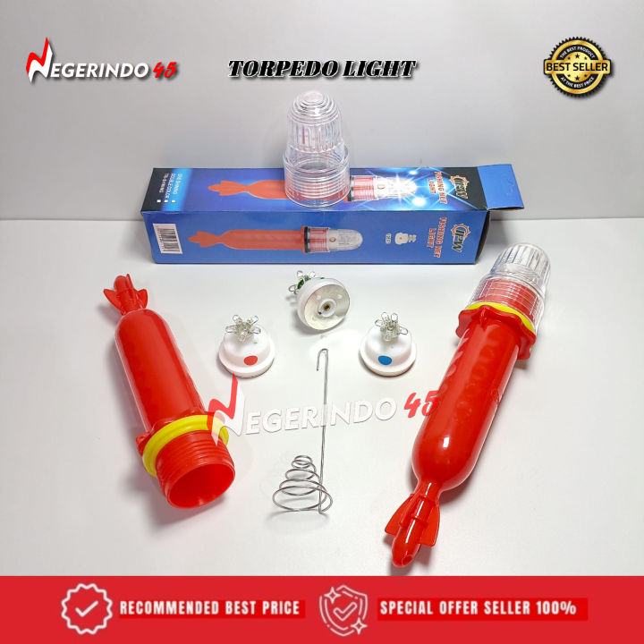 TORPEDO LIGHT LED / LAMPU TORPEDO / LAMPU KLIP NELAYAN WARNA WARNI ...