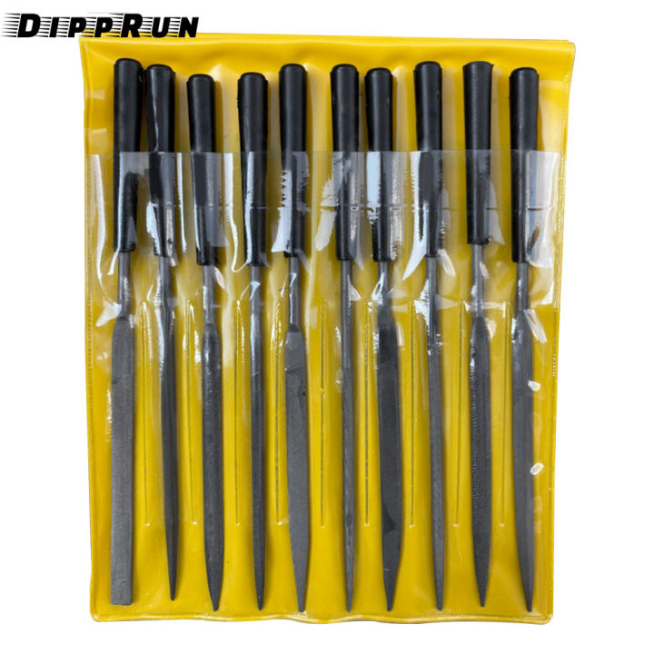 DIPPRUN 10Pcs/5Pcs Mini Diamond Metal Files Set Micro Round Needle File ...