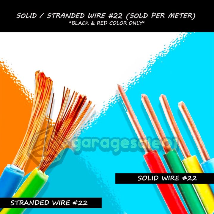 C SOLID/STRANDED WIRE #22 (PER METER) SOLID WIRE STRANDED WIRE AWG 22 ...