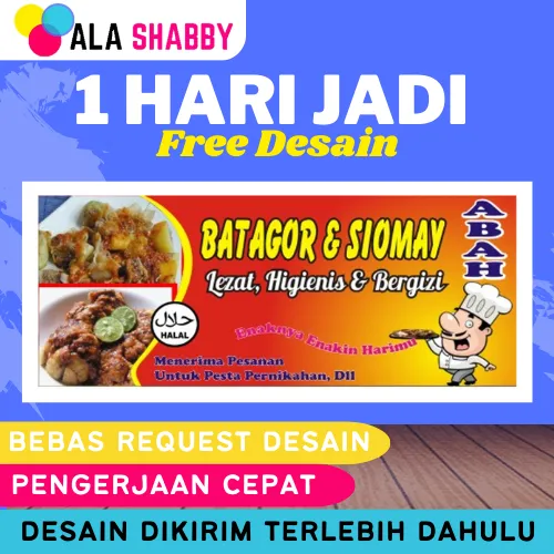 Spanduk banner Batagor / Cetak 1 hari selesai | Lazada Indonesia