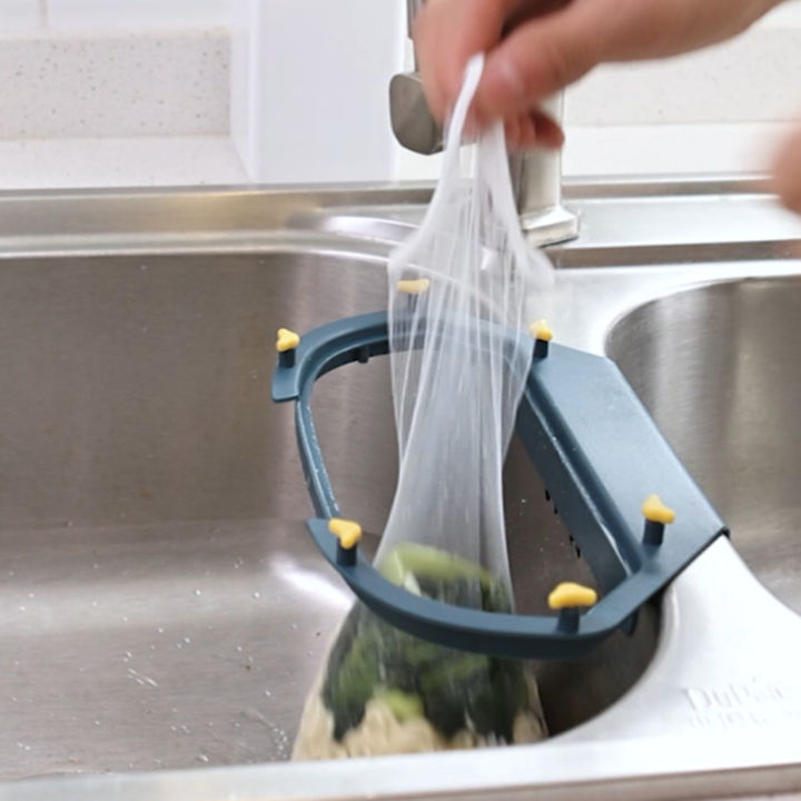 Triangular Sink Strainer Drain Fruit Vegetable Drainer Basket Suction ...