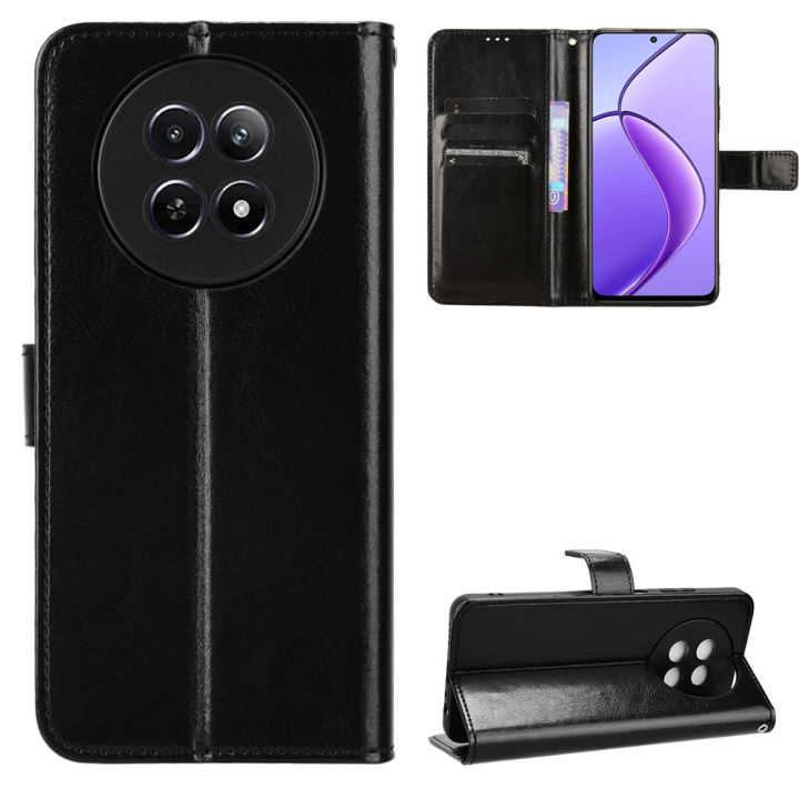 For Realme 12X 5G / Realme 12 5G Case Flip TPU Leather Wallet Card Slot ...