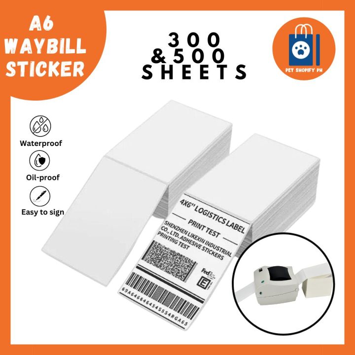 Waybill Sticker FOLD A6 Size Waybill Sticker Thermal Paper Waybill ...