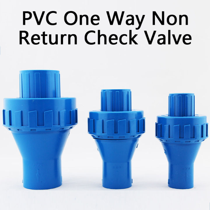 PVC One Way Non Return Check Valve Fitting Coupler Adapter Water ...