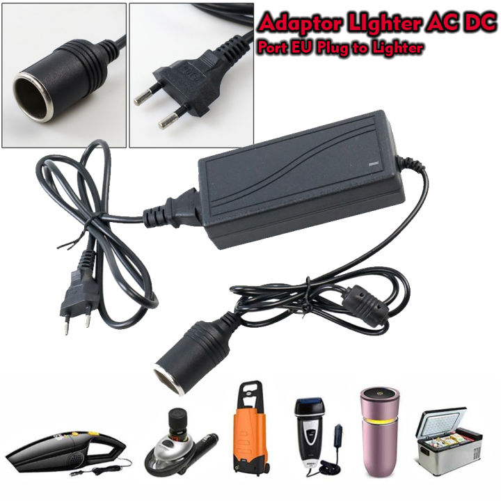Adaptor Power Supply Converter AC to DC - adaftor colokan mobil ke listrik sambungan charger aki ...