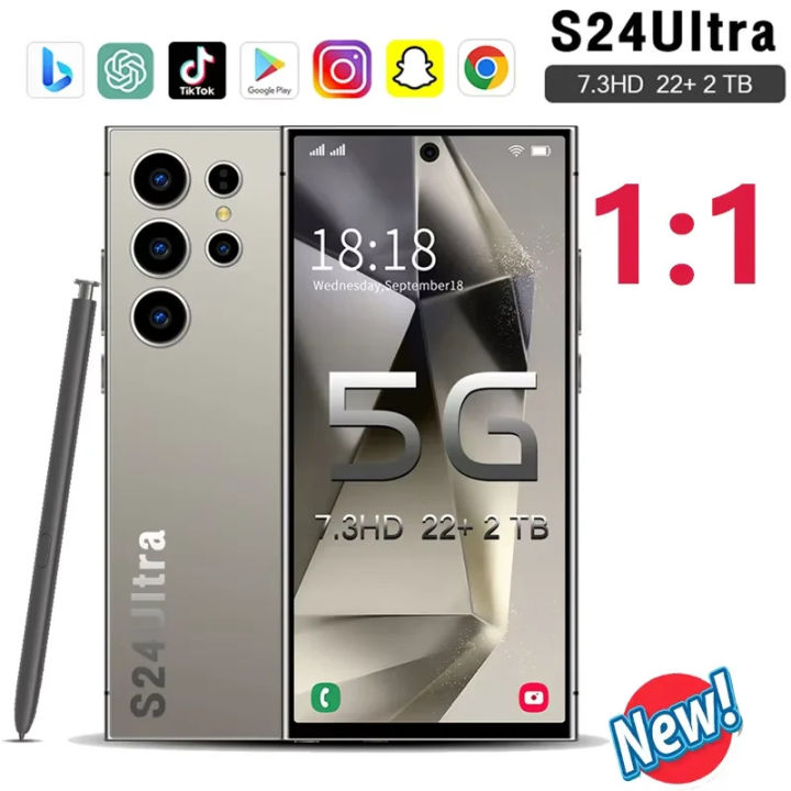 2024 New S24 Ultra smartphone original 7.3 inch celares Android moblie phones unlocked 5G dual ...