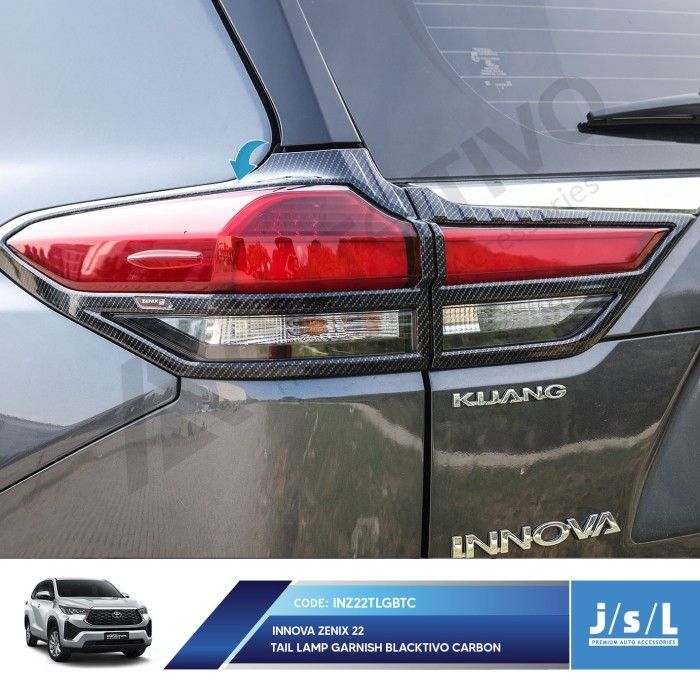 Innova Zenix Tail Lamp Garnish Carbon JSL Garnis Belakang | Lazada ...