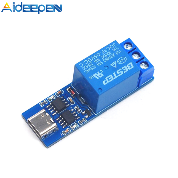 Aideepen Type-C Interface LCUS-1 Type USB Relay Module USB Intelligent ...