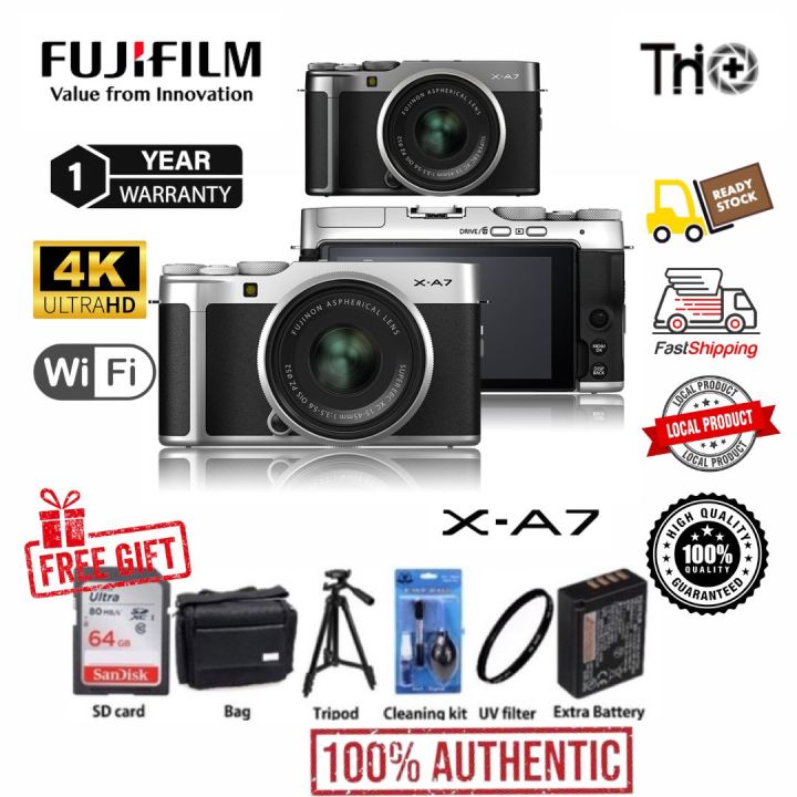 Fujifilm X-A7 XA7 Mirrorless Digital Camera w/XC15-45mm F3.5-5.6 OIS PZ ...