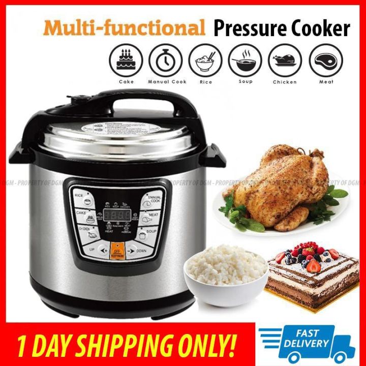 6L Multifunctional Electric Pressure Cooker Timer Rice Cooker Multi ...
