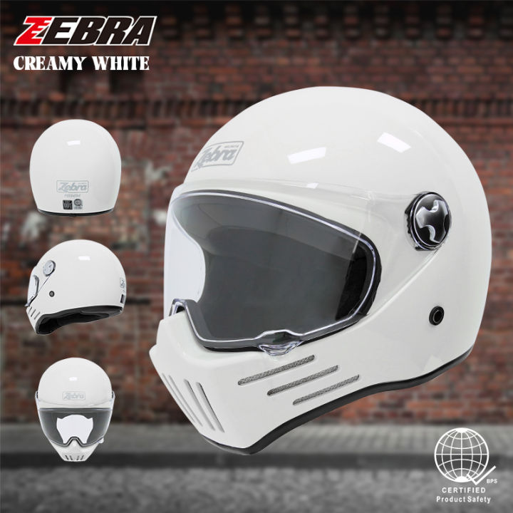 ZEBRA 601 PREDATOR Classic Helmet For Motorcycle Full Face Single lens ...