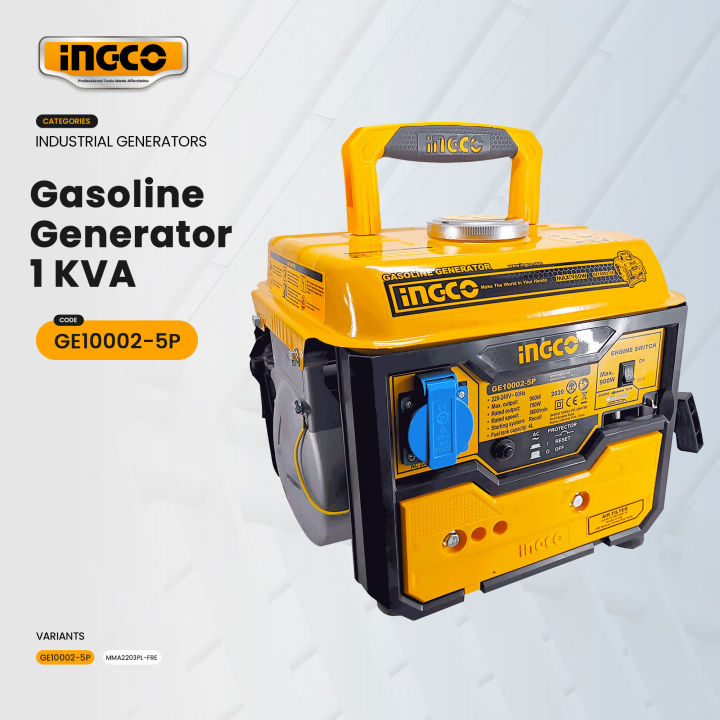 Ingco Portable Gasoline Generator Backup Power 2-Stroke Engine Open ...