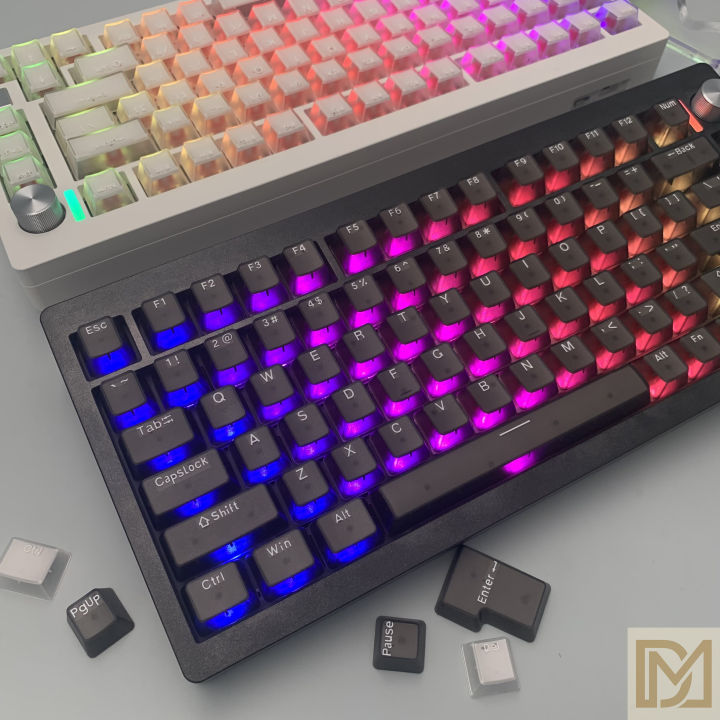 Transparent Keycap PBT Double Shot OEM RGB Shine Thru Keycaps 132pcs ...
