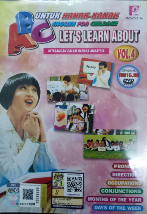 ABC English For Children Let's Learn About Untuk Kanak-kanak Vol.4 DVD ...