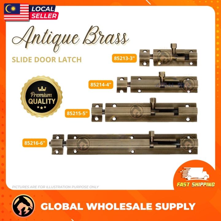 Premium Antique Brass Slide Door Latch Door Shutter Door Lock Window ...