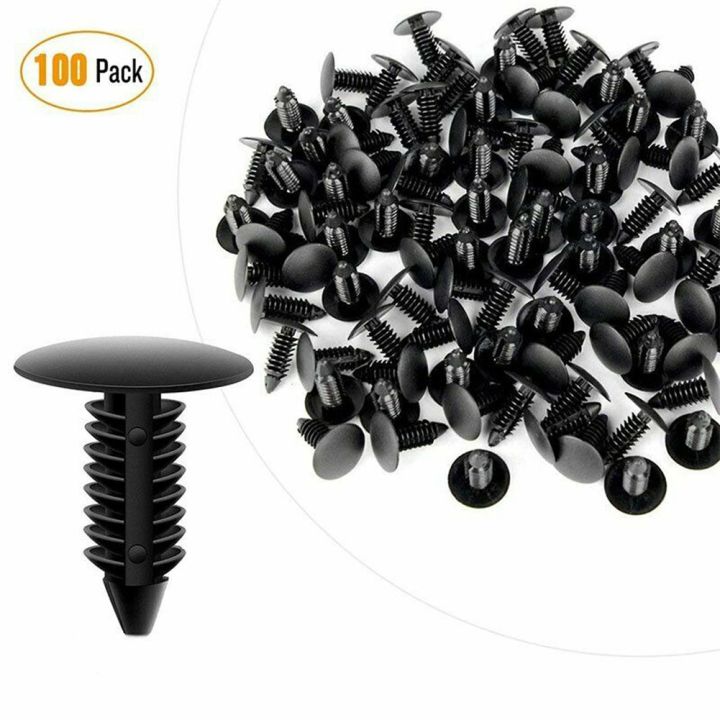 【AUTOMALLS】【Ready Stock】100Pcs 8mm Hole Car Bumper Plastic Clips Shield ...