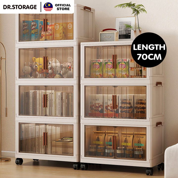 DR.STORAGE L60CM/70CM 5 Layers Foldable Storage Cabinet Multipurpose ...