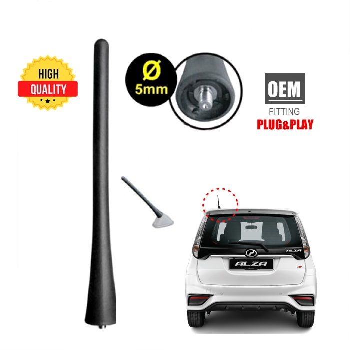 Roof Mount Antenna Improved Reception Universal Short Car Antenna - DAB ...