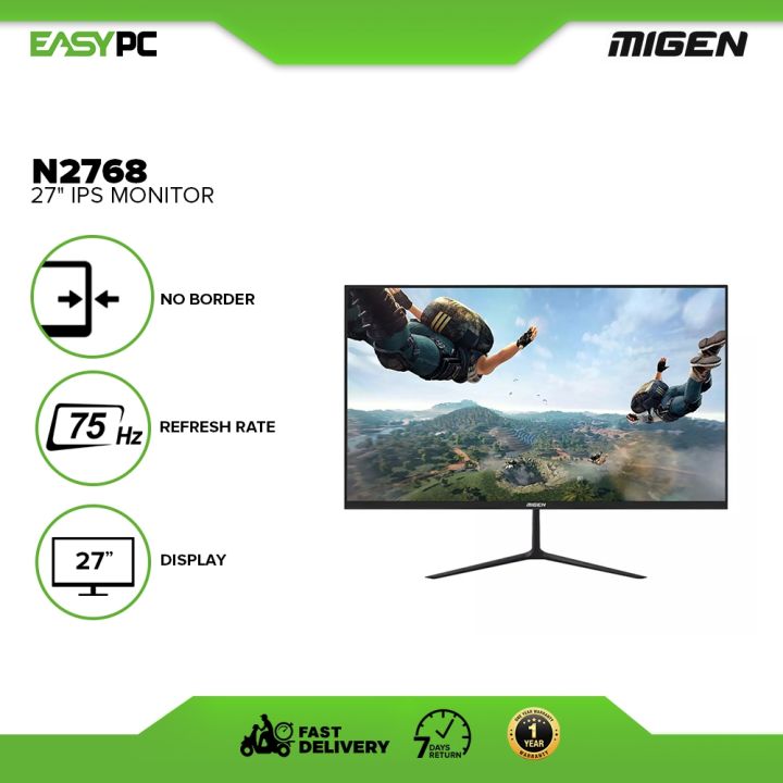 EasyPC | Migen N2768 27" Black IPS Monitor Computer, Brand New 27 inch ...