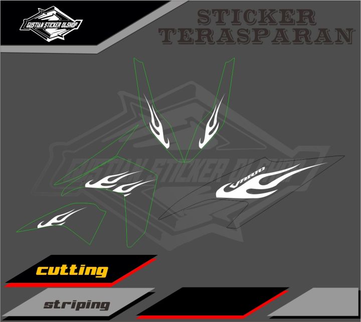 STICKER STIKER CVT HONDA vario 110 CUTTING motif api | Lazada Indonesia