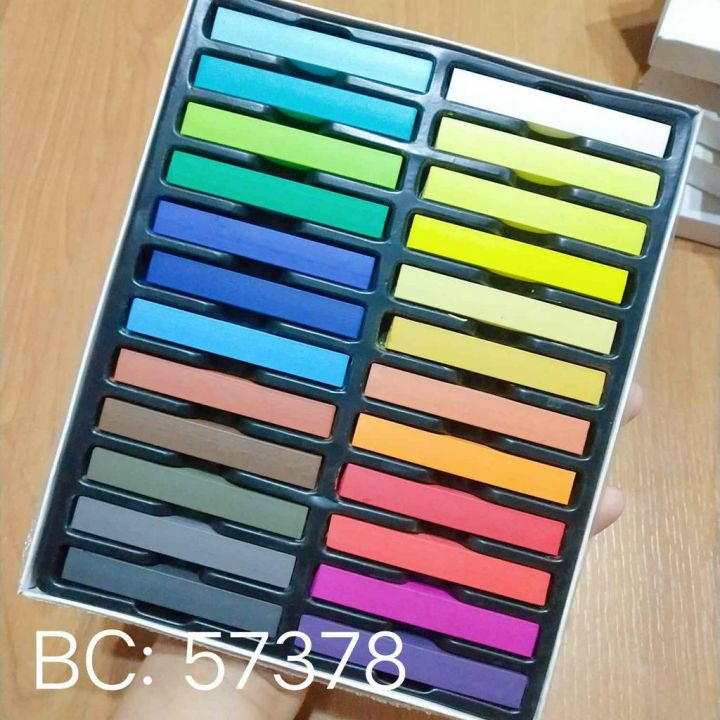 Chalk Pastel 24pcs 12pcs set for Clay craft or Hair color | Hair Chalk ...