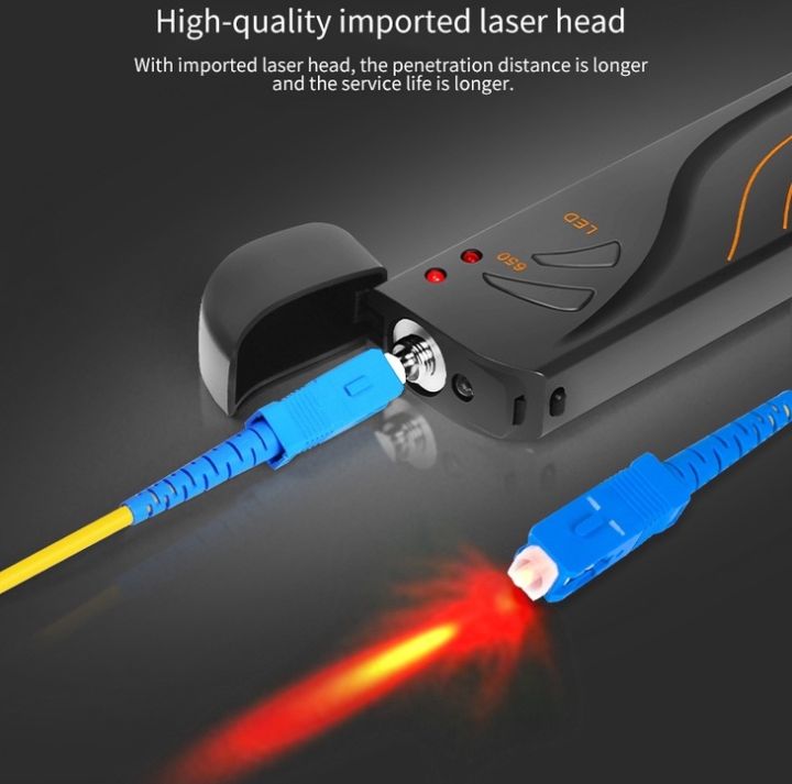 Fiber Optic Visual Fault Locator 15mw Tester Portable Type Red Light ...