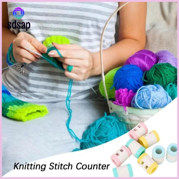 NQUC04 Plastic Knitting Stitch Counter Mini Universal Crochet Stitch ...