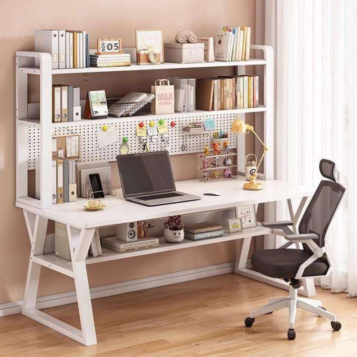 Study Desk Bookcase Integrated Table Computer Desk Bedroom Student ...
