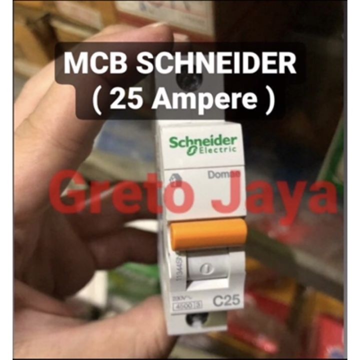 ( 25A ) MCB Domae Schneider 25 A Amper Ampere C25 SNI 1 Phase P 1P 1Phase | Lazada Indonesia