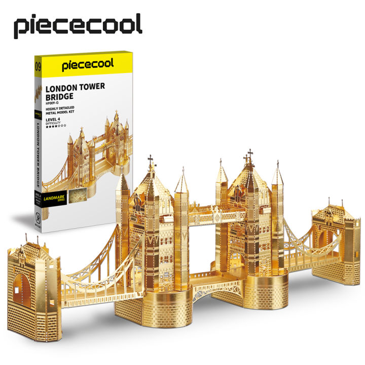 Piececool 3D Metal Puzzles for Adults London Tower Bridge Model Kits ...