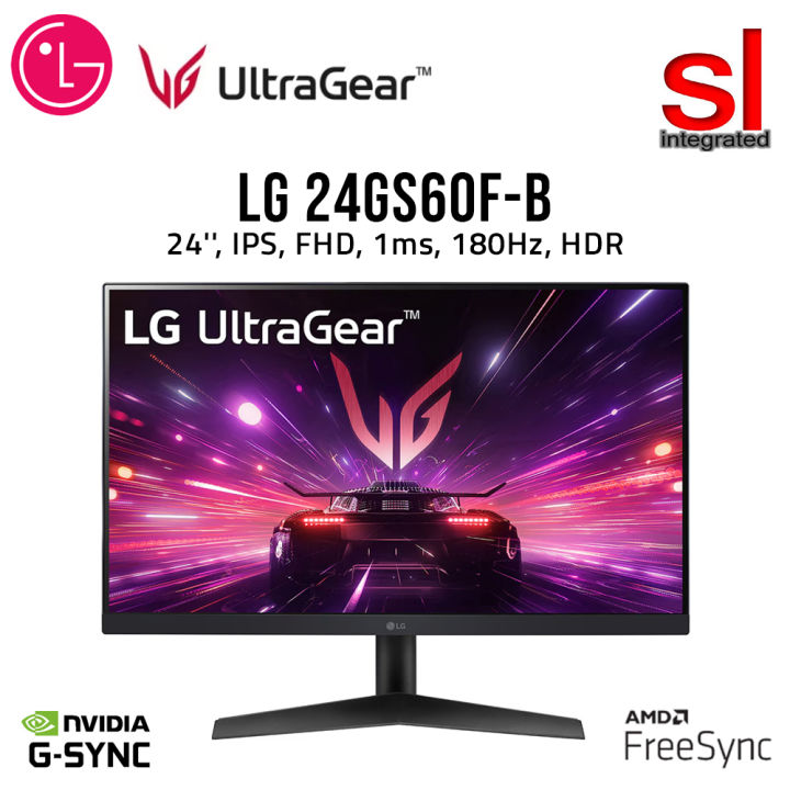 LG 24GS60F-B 24” UltraGear™ Full HD IPS Gaming Monitor | 180Hz, IPS 1ms (GtG), HDR10, G-Sync ...