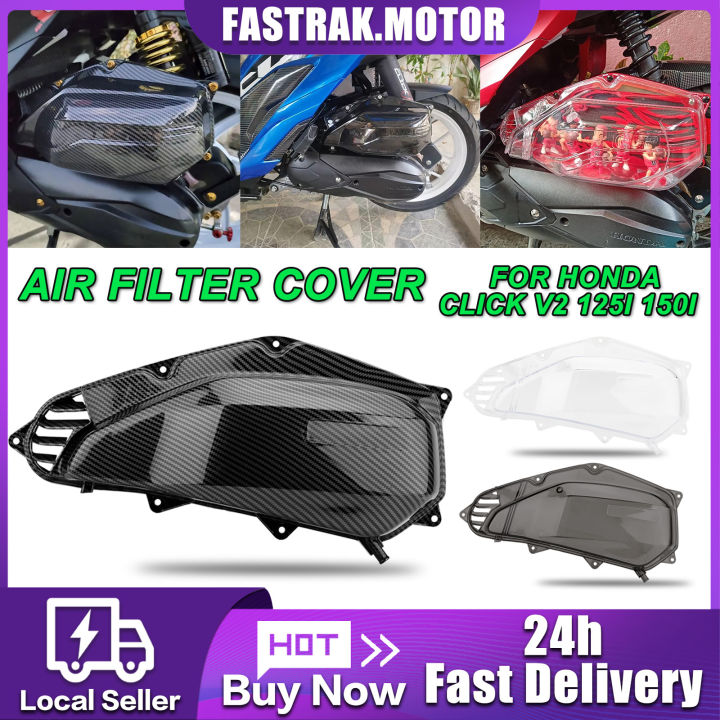 1PC HONDA CLICK V2 125I / 150I Air Filter Cover Carbon Fiber Carbon ...