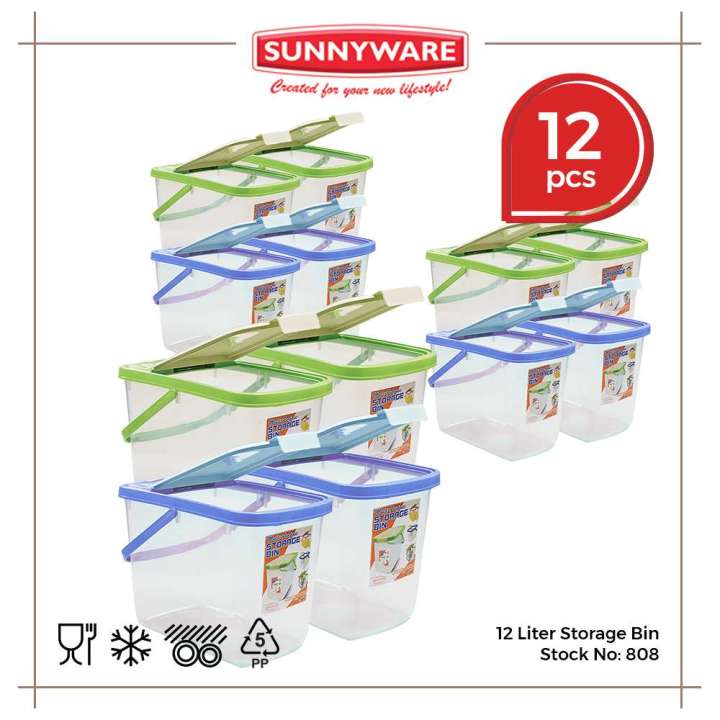 12pcs (1 dozen) set 12 liter Storage Bin 14 liter Storage Bin ...