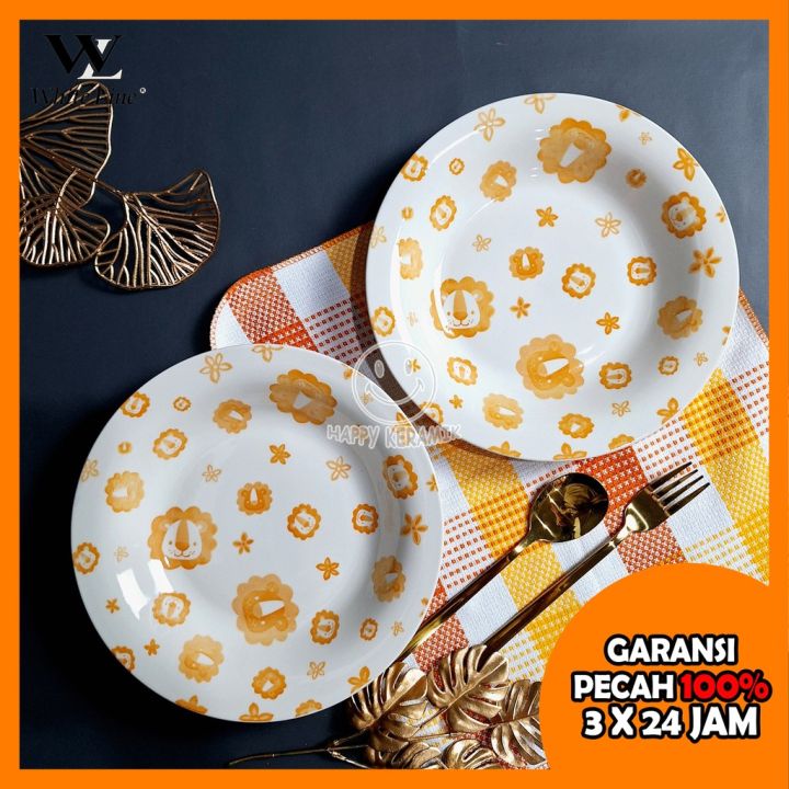 WHITE LINE Dinner Plate 9,25in Lion (K) Piring Makan Omega Piring ...