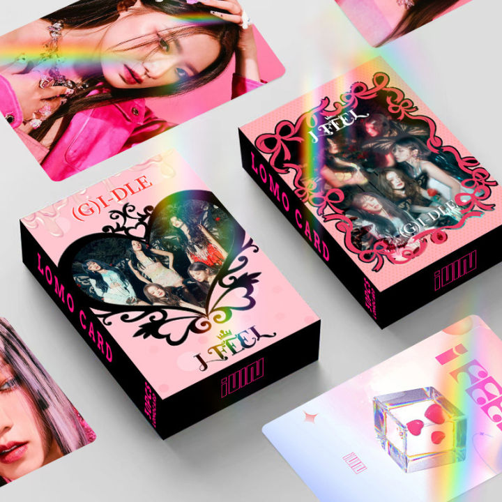 30 Pcs Gidle 《I Feel 》Mini Laser Cards K-pop Solo QUEENCARD YUQI MINNIE ...