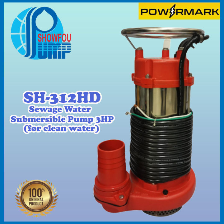 SHOWFOU SH-312HD Sewage Water Submersible Pump 3HP (for clean water ...