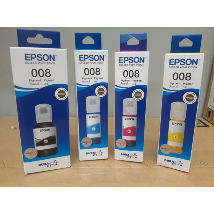 008 Eps0n Ink Black/Cyan/Magenta/Yellow 1 Set Bk C Y M L6460/L6490 ...