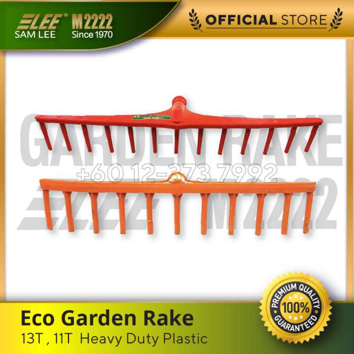 [SAMLEE M2222 HQ] Eco garden rake 11T/13T Heavy Duty Nail Plastic ...