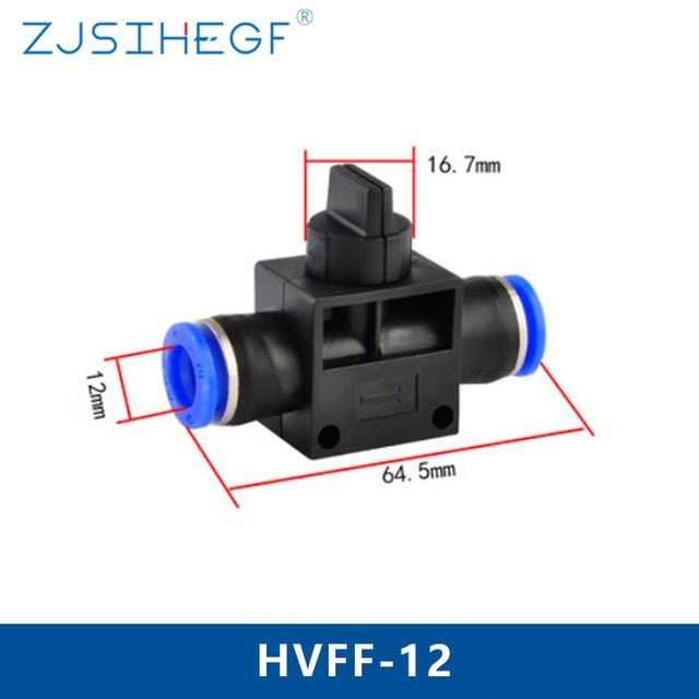 New 】 อุปกรณ์นิวเมติก Hvff วาล์วมือถือคอนเนคเตอร์4มม.-12มม. แบบกดเร็วสำหรับท่อตัวควบคุมความเร็ว ...
