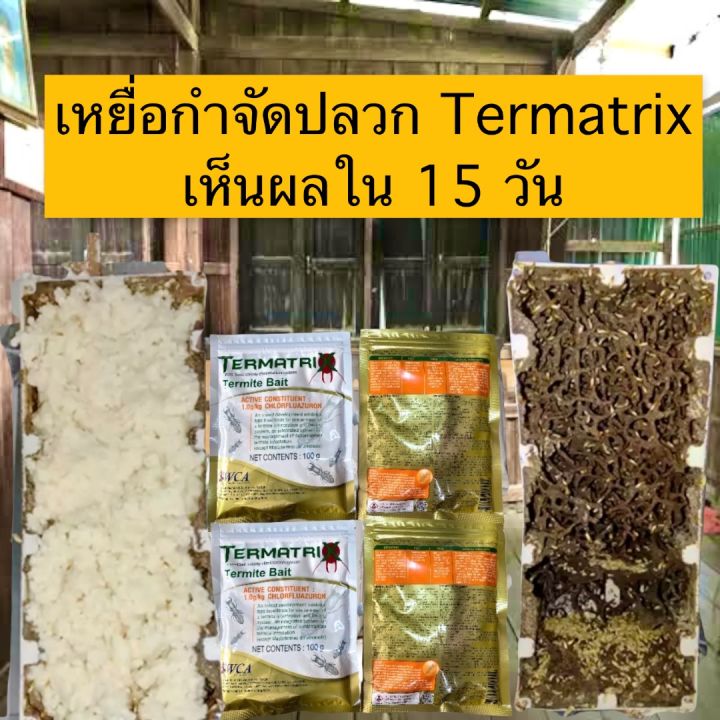 เหยื่อกำจัดปลวก Termatrix ซื้อ3แถม1กล่องใส่เหยื่อปลวก กำจัดปลวกยกรัง ยาปลวก อาหารปลวก ฆ่าปลวกตาย ...