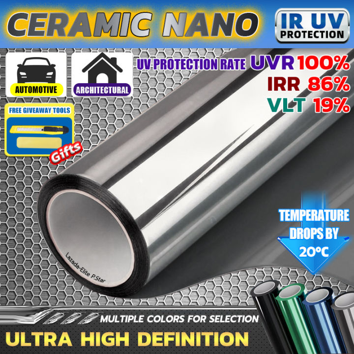2 meters long 】 Ceramic Nano IR Window Film UV-proof Heat-proof Car ...