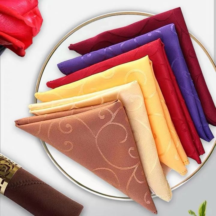 Lay Square Table Napkin Dinner Cloth Solid Color Wedding Birthday ...