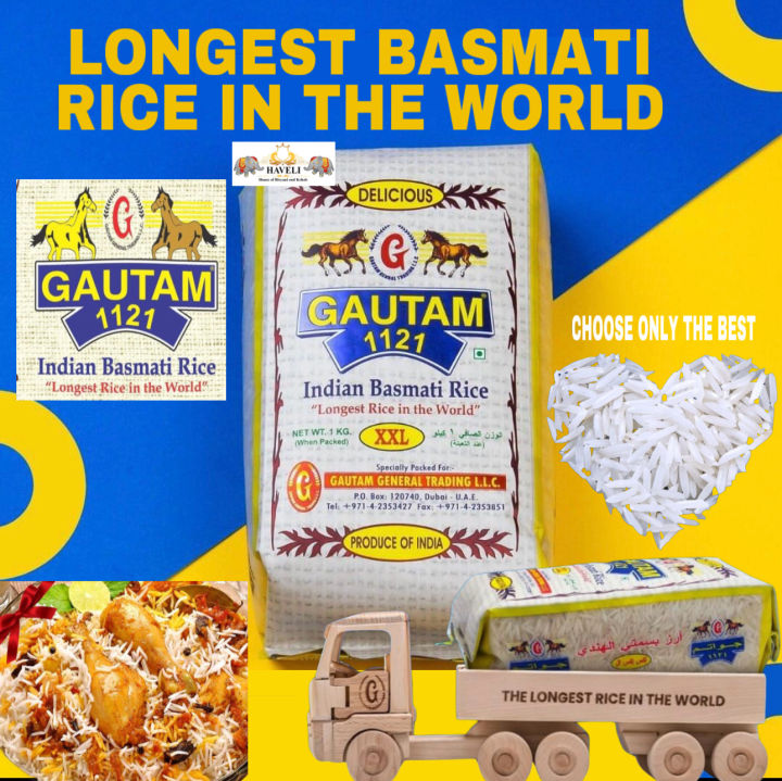 Gautam 1Kg Basmati Rice 1121 XXL Original Pack | Lazada PH