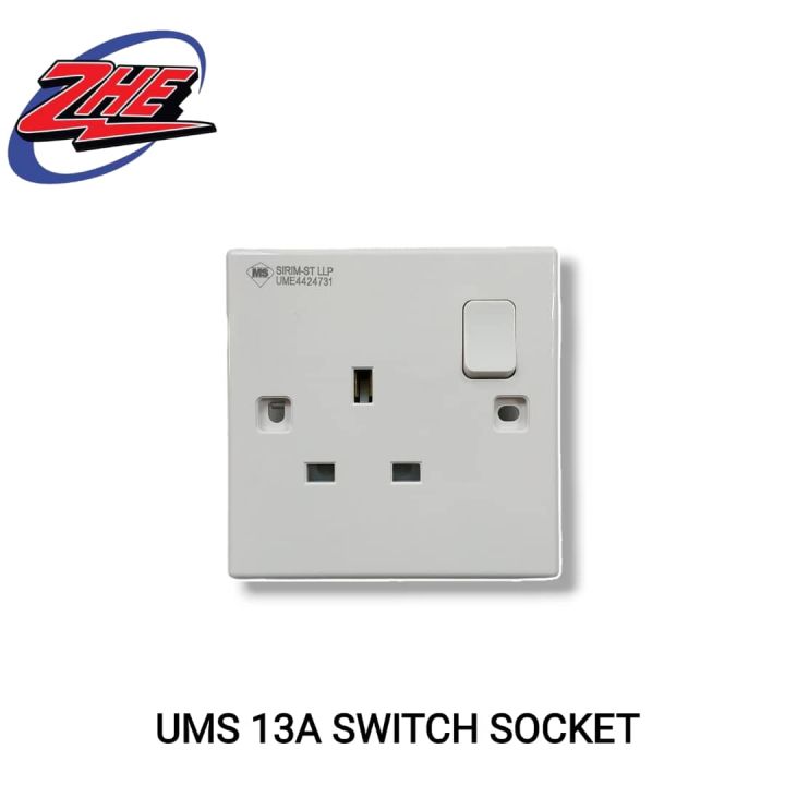 UMS-2913A 13A 1 GANG SWITCH SOCKET OUTLET / WALL SOCKET SWITCHES SIRIM ...