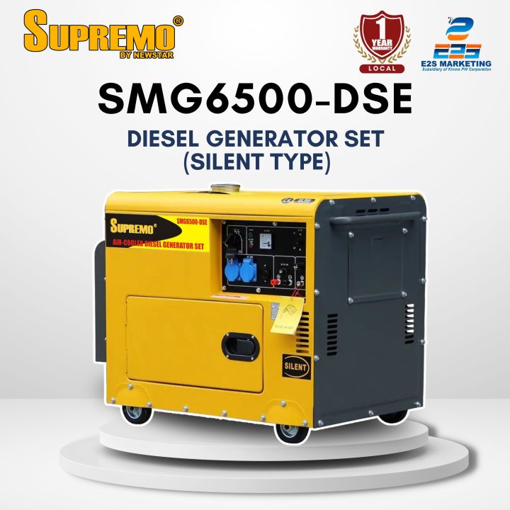Supremo Genset with AVR Function 6.5KVA Generator Heavy Duty Commercial ...