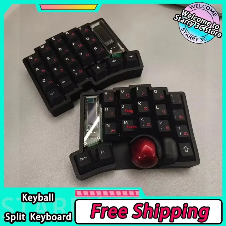 Trackball 39/44/47/59 Split Keyboard Kit RGB MX/Choc Switch Support ...