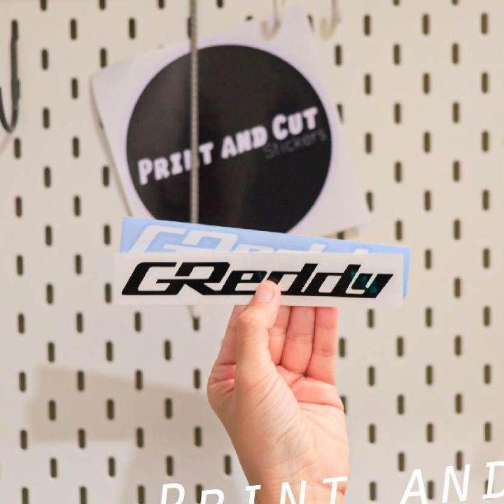 Sticker สติ๊กเกอร์แต่งรถ ลาย Greddy ติดตกแต่ง มีหลายสีหลายขนาดให้เลือก ...