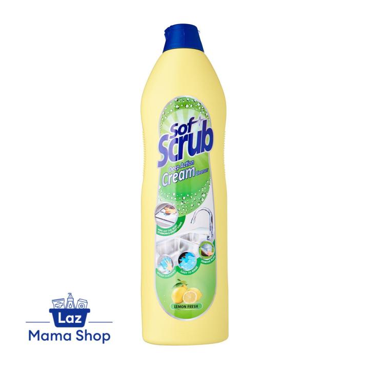 Soft scrub Deep Action Cream Cleanser (Lemon Fresh) 500ml (Laz Mama ...