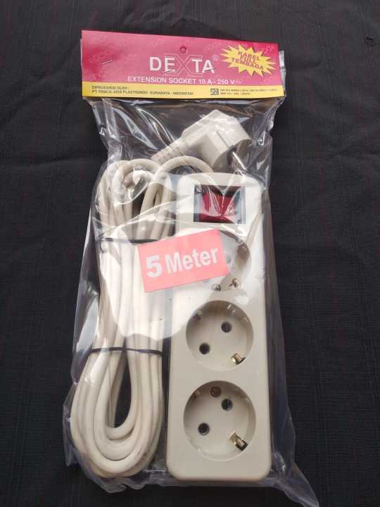 DEXTA Sc ARDE 3 Lubang Skakel + Kabel 5mtr Full (1 pc) | Lazada Indonesia